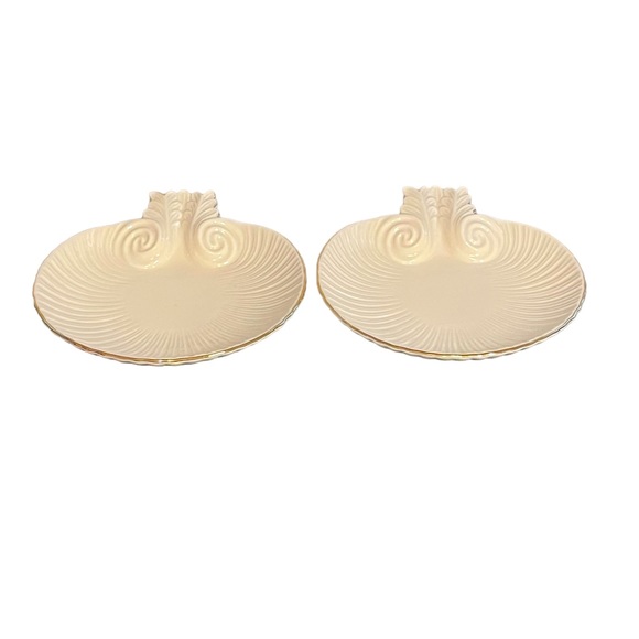 Accents | Lenox Clam Shell Dishes With Gold Rim 6 X 55 | Poshmark
